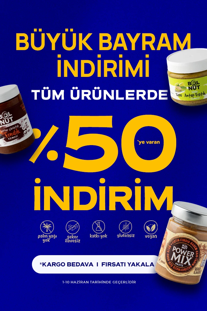 Organik,Vegan,Şekersiz Fıstık ve Fındık Ezmeleri | Bolnut